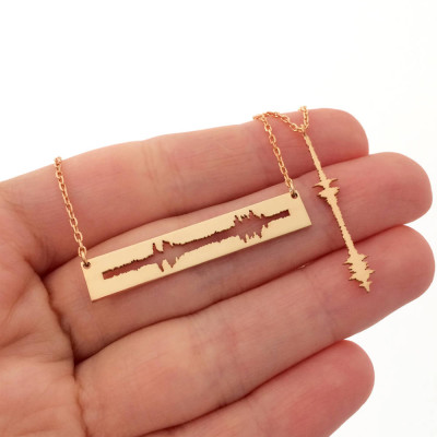 I Love You Sound Wave Necklace - Soundwave Necklace - Sound Wave ...