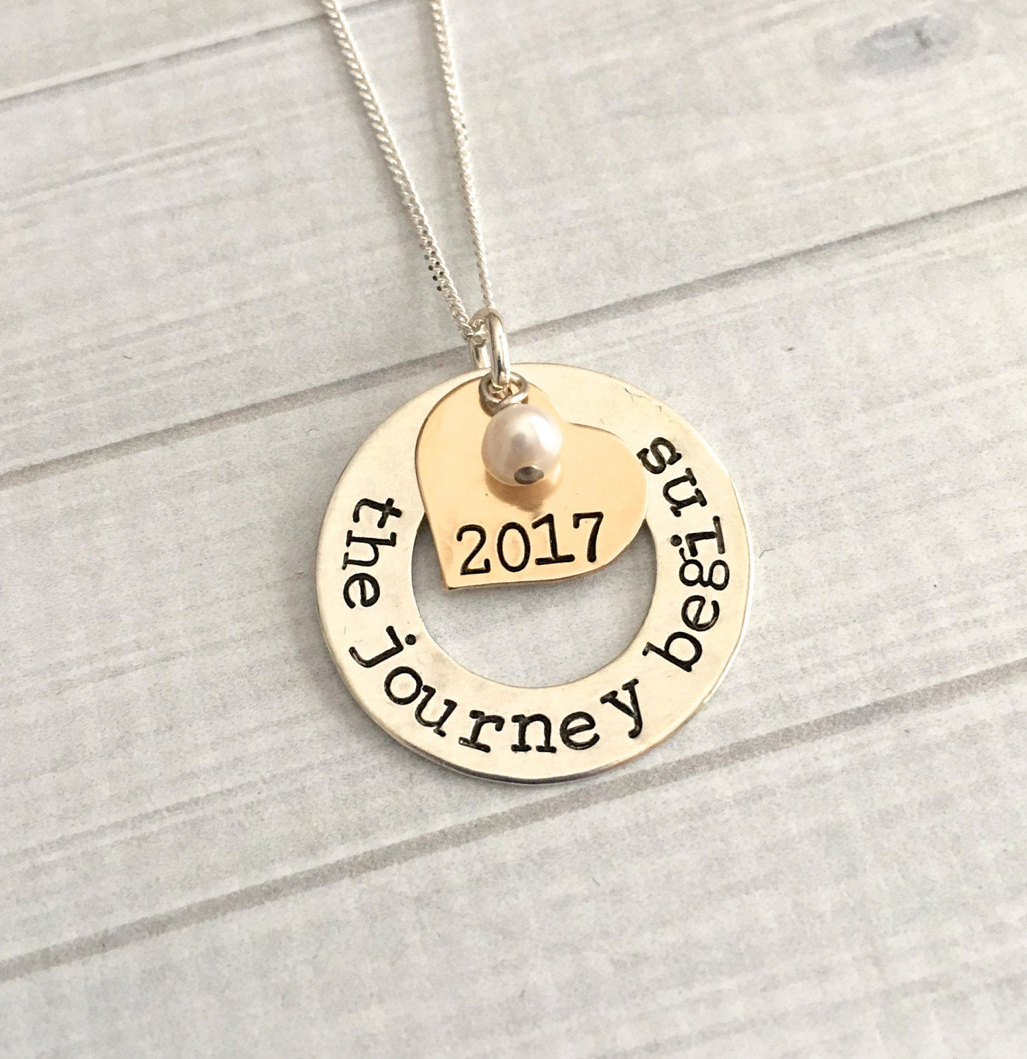 Graduation Jewelry - The Journey Begins Necklace - 2017 Graduation ...