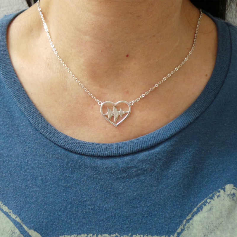 I Love You Sound Wave Necklace - Soundwave Necklace - Sound Wave ...