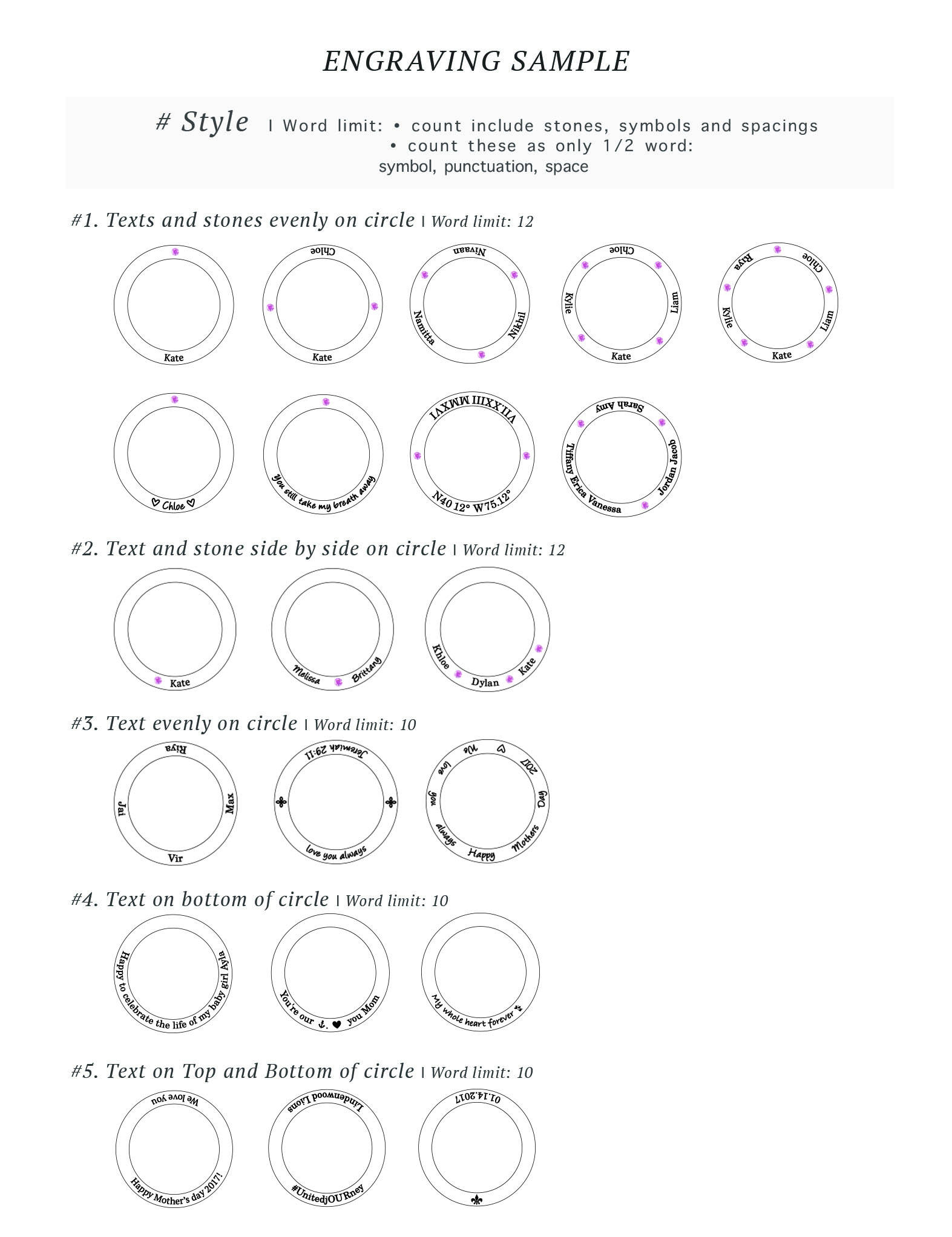 Linked Circle Necklace - Family Necklace - Custom Children Name Necklace - Mother's Day Gift - HN18