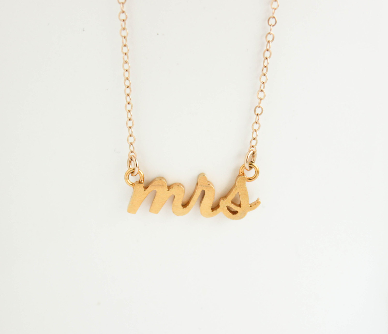 Mrs Necklace, Gold Mrs Necklace, Future Mrs, Mrs, Bridal Shower Gift ...