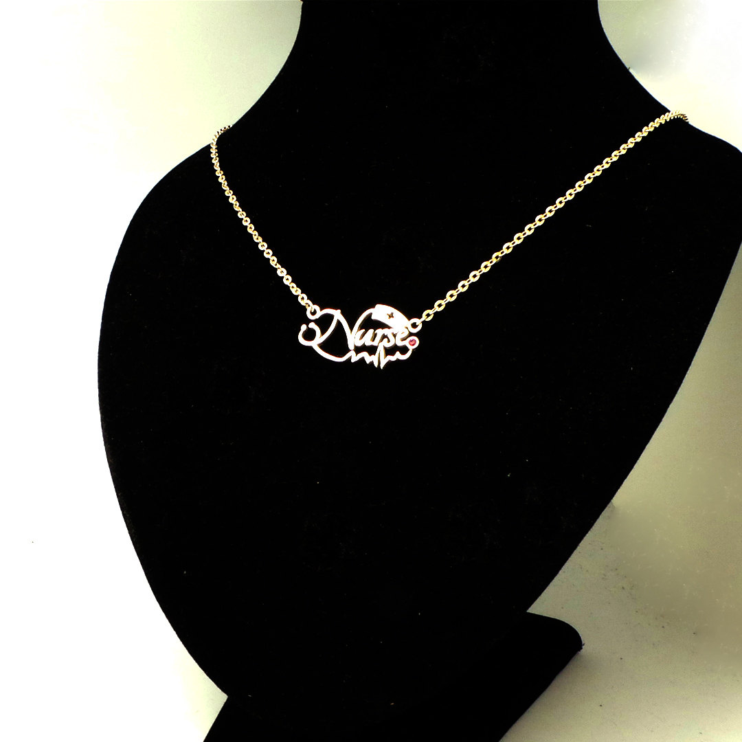 Registered RN Nurse Stethoscope Necklace - EKG, ECG, Practitioner ...