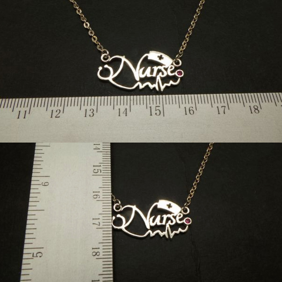 Registered RN Nurse Stethoscope Necklace - EKG, ECG, Practitioner ...