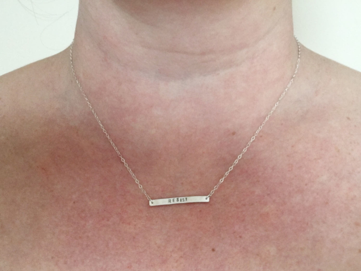 Resist Necklace, Feminism Jewelry, Women's Rights Jewelry, Political ...