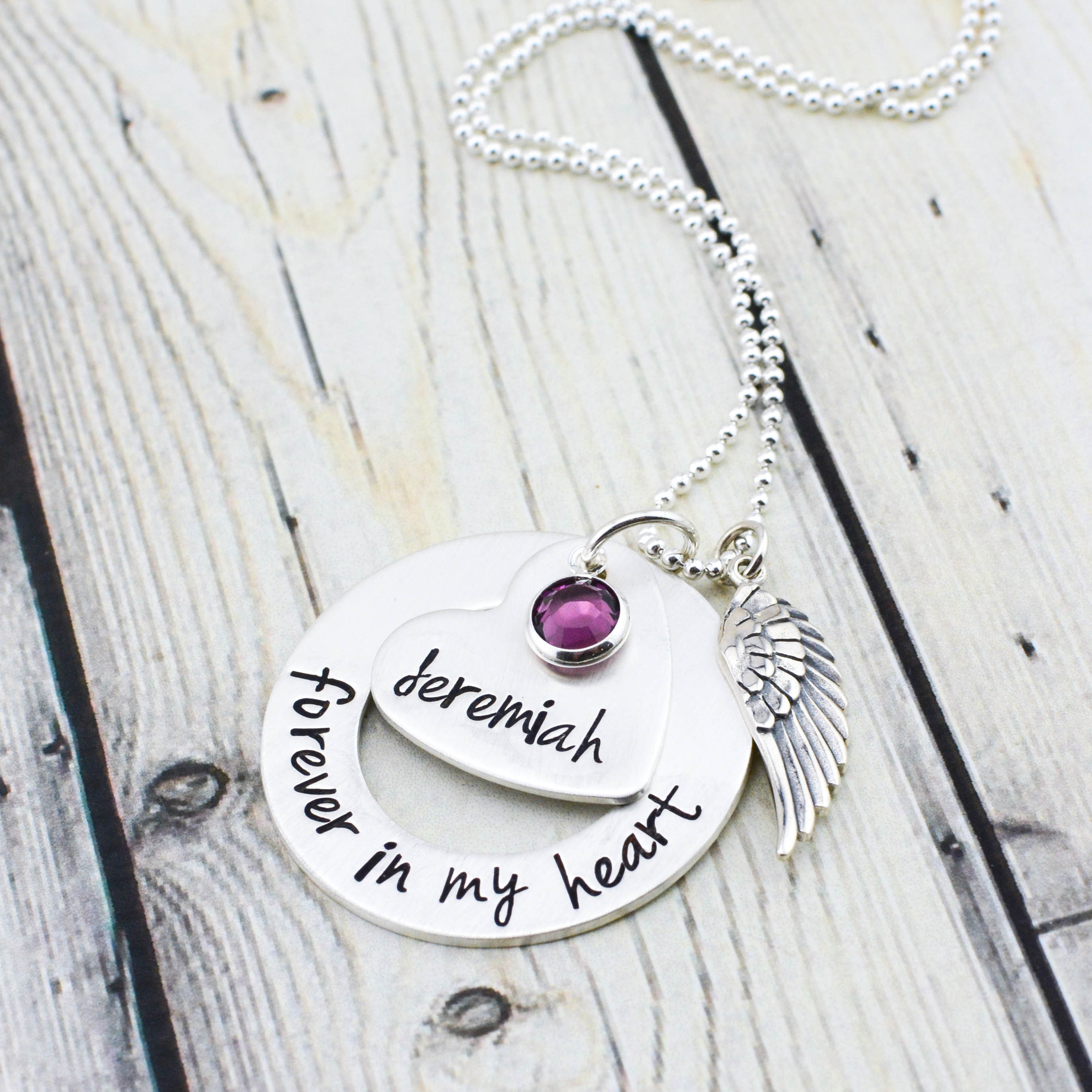 Sterling Silver Memorial Jewelry - Miscarriage Necklace - Sympathy Gift ...