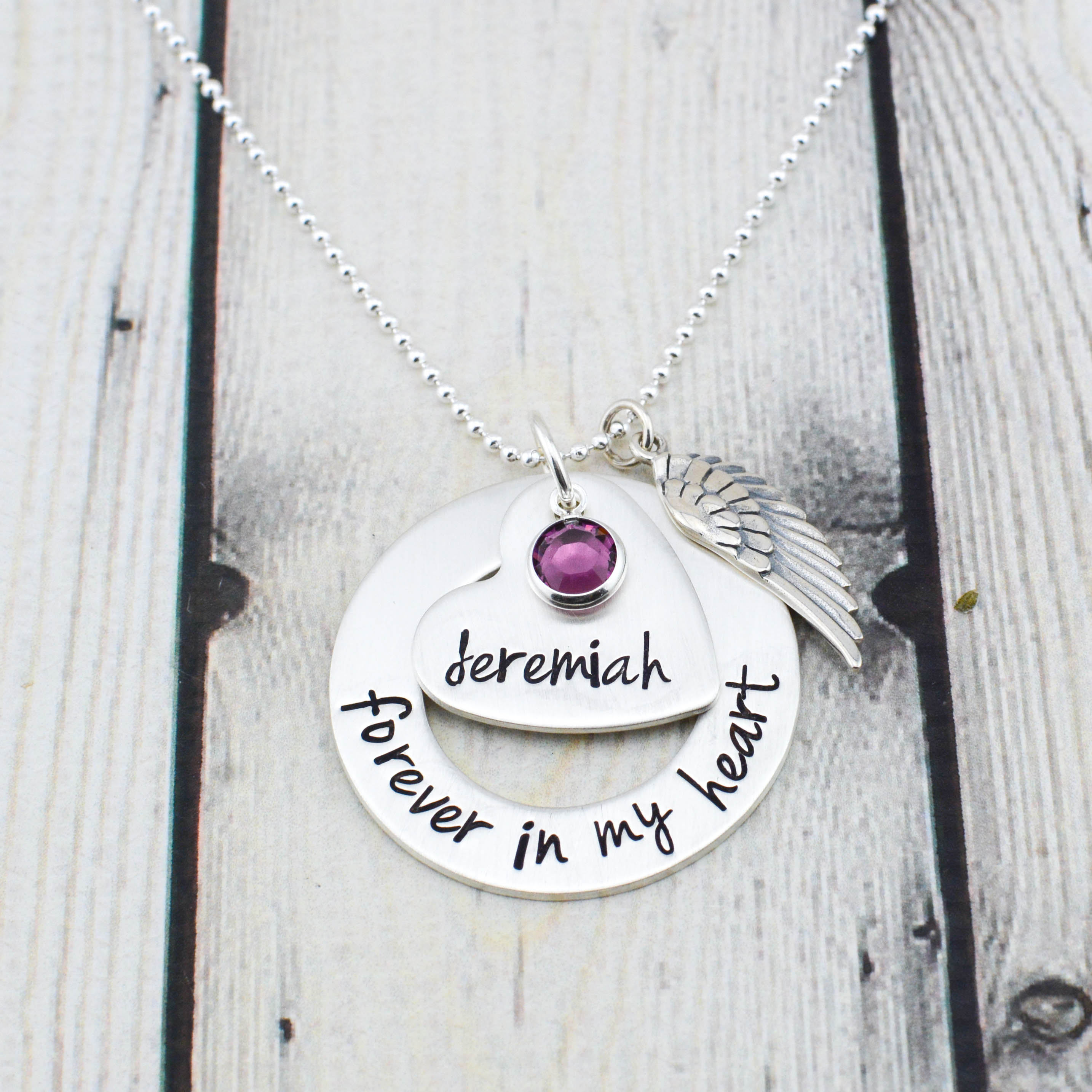 Sterling Silver Memorial Jewelry - Miscarriage Necklace - Sympathy Gift ...