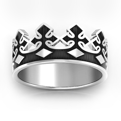 Men's Regal Crown Band - AMAZINGNECKLACE.COM