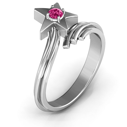 Shooting Star Personalised Ring - AMAZINGNECKLACE.COM