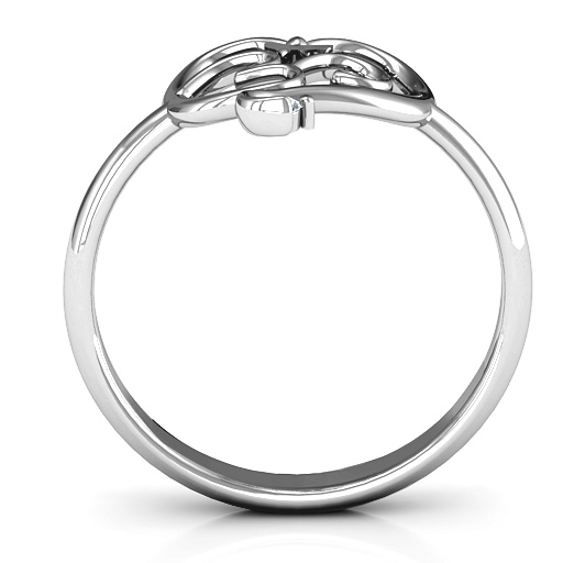 Spiritual Heart Om Personalised Ring - AMAZINGNECKLACE.COM