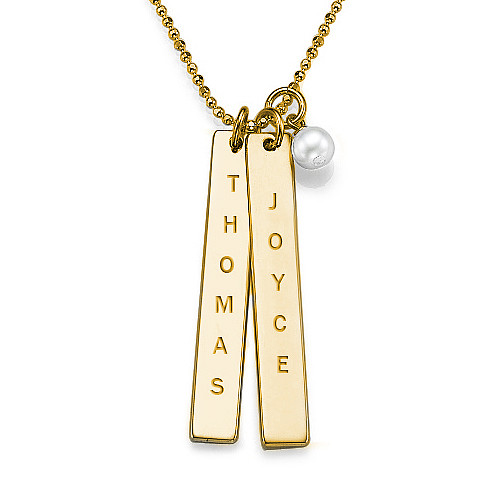 18CT Gold Plating Customised Name Tag Personalised Necklace ...